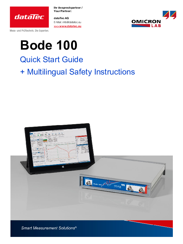 Bode 100 | Vector network & impedance analyzer, 1 Hz to 40 (50) MHz, integr. Gain / phase meter ...